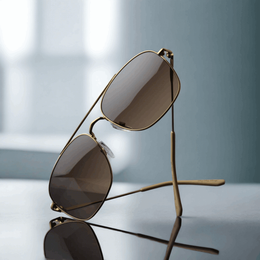 Premium Stylish Polarized Rectangle Sunglasses for Men & Women - Vintage