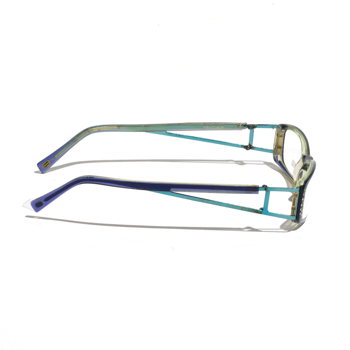 Vintage Blue Black Frame Demo Lens Full Rim | Spectacle Frames ...