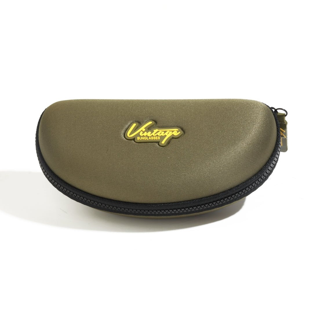 Vintage Green EVA Zipper Case for Sunglasses and Eyeglasses | Premium ...