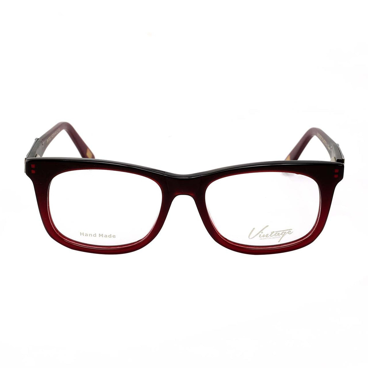 Vintage Maroon Purple Frame Poly Carbonate Clear Lens Full Rim ...