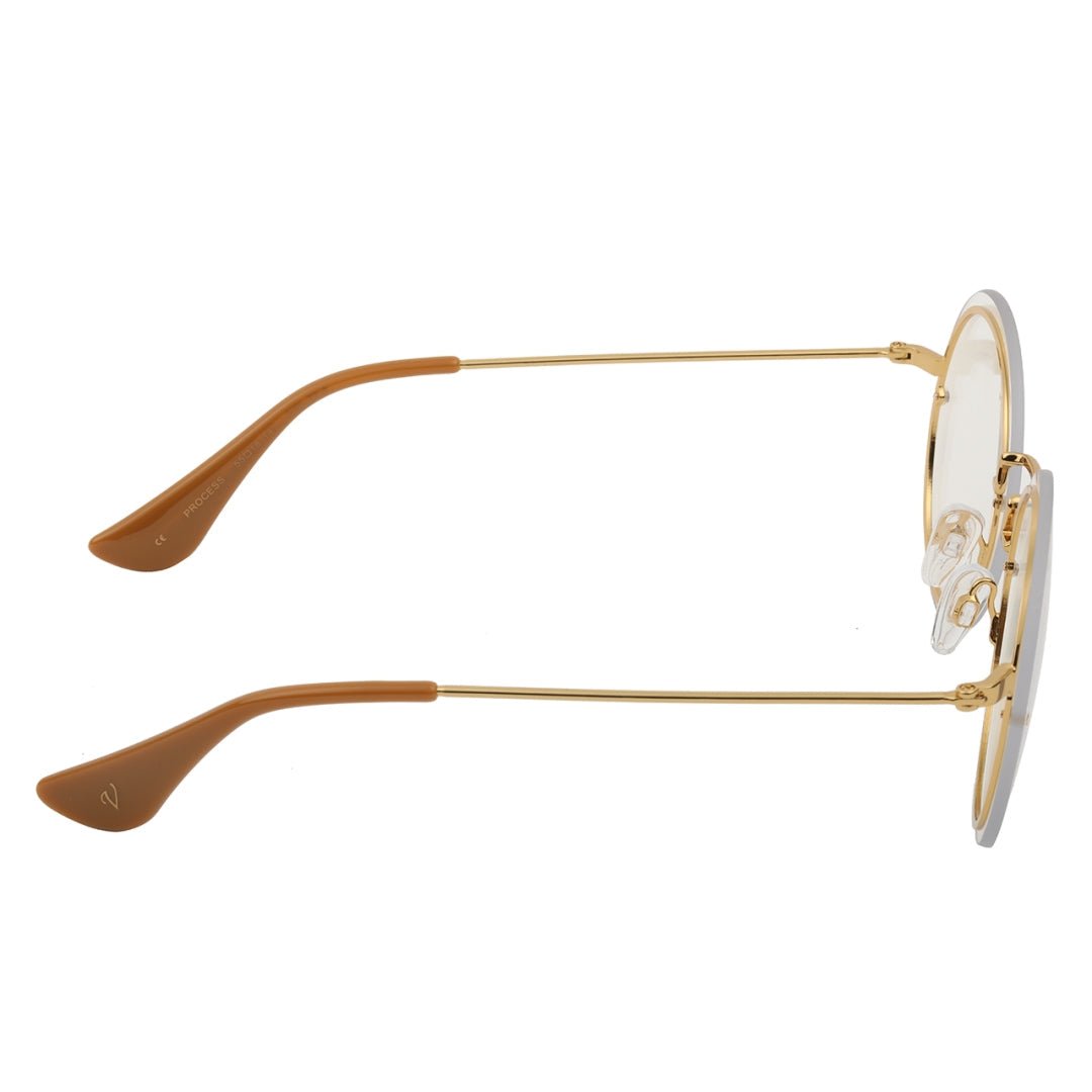 Vintage Silver Gold Frame Poly Carbonate Clear Lens Rimless | Spectacle ...