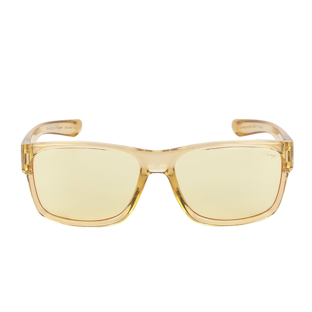 Vintage Transparent Yellow Frame Blue Ray Lens Full Rim| 400% UV ...